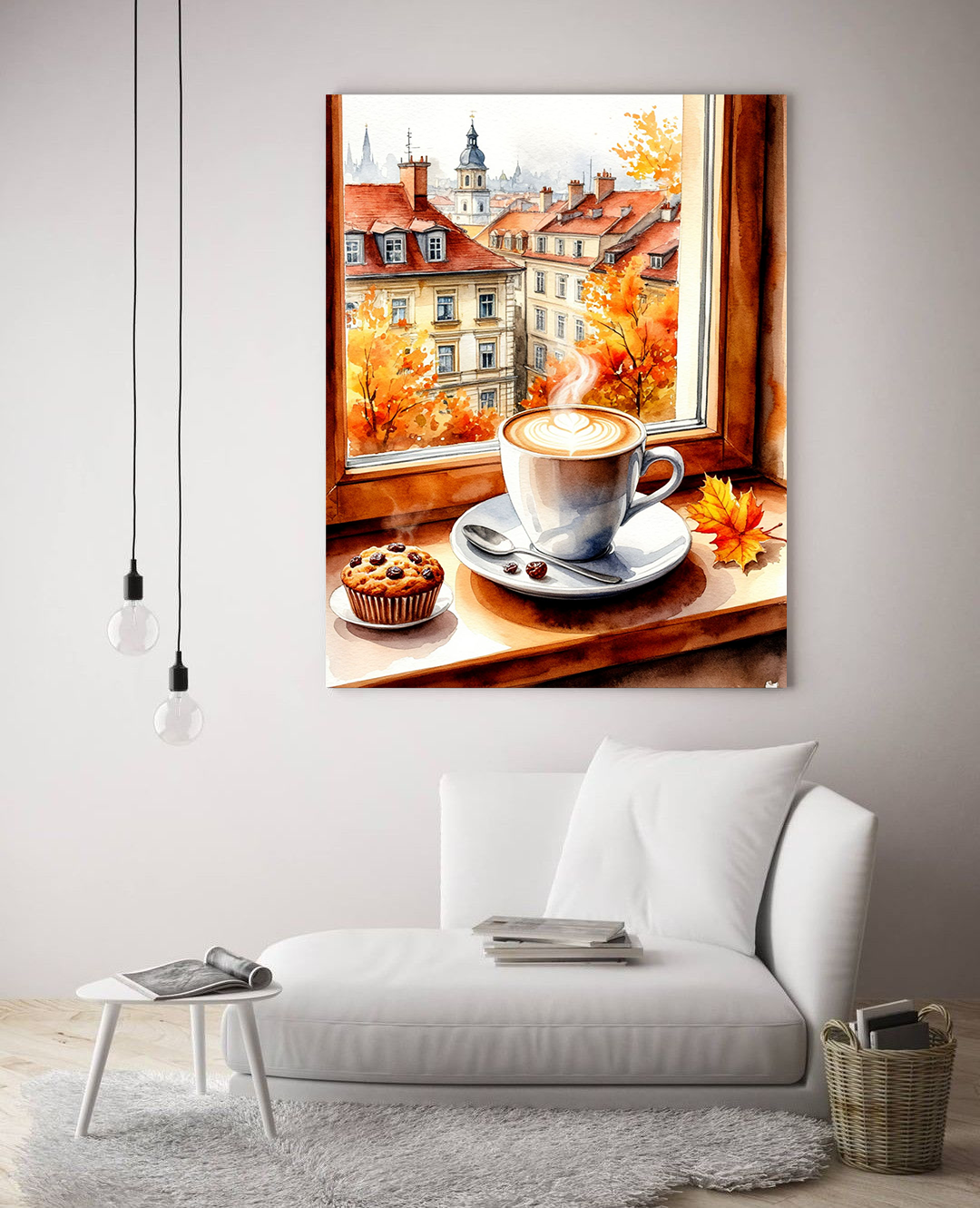 Картина на стену для интерьера "Осеннее утро" 40х50 см, холст на подрамнике, InterHobby