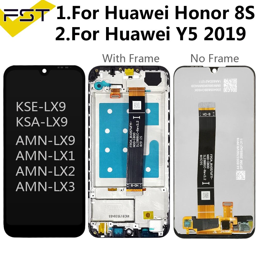 5,71 "для Huawei Y5 2019 AMN-LX9 AMN-LX1 Женский ЖК-дисплей с сенсорным экраном и дигитайзером в сборе для Honor 8s Black with Frame