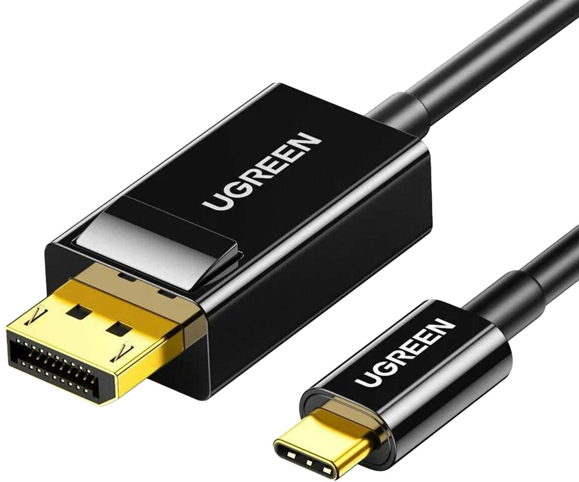 Кабель Ugreen MM139 Type-C/DisplayPort, магнитный, 1,5м, черный