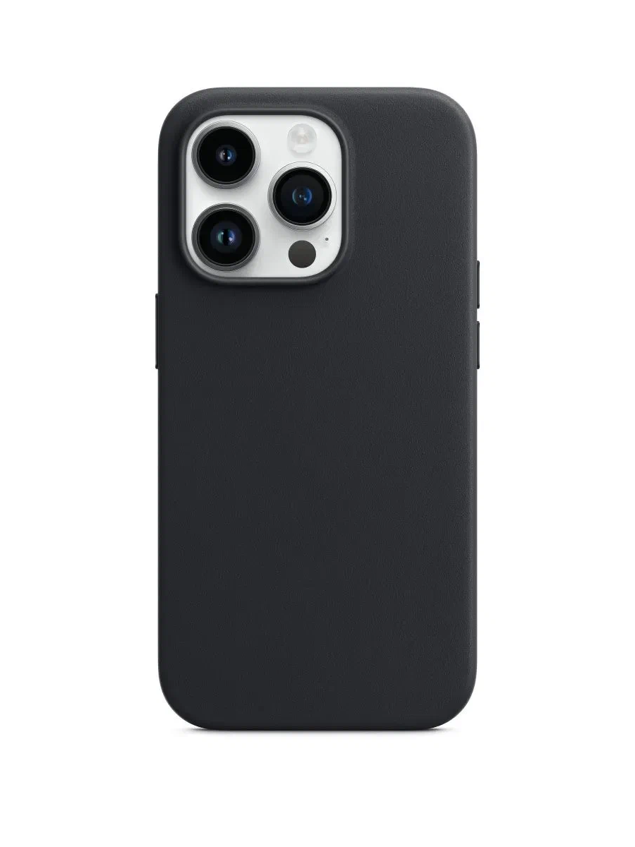 Кожаный чехол Магсейф для iPhone 16 Pro Max Black / Leather Case Магсейф для Айфон 16 Про Макс / Черный