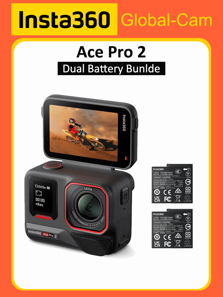 Экшн-камера Insta360 Ace PRO 2 Dual Battery Bundle (2x1800mAh)