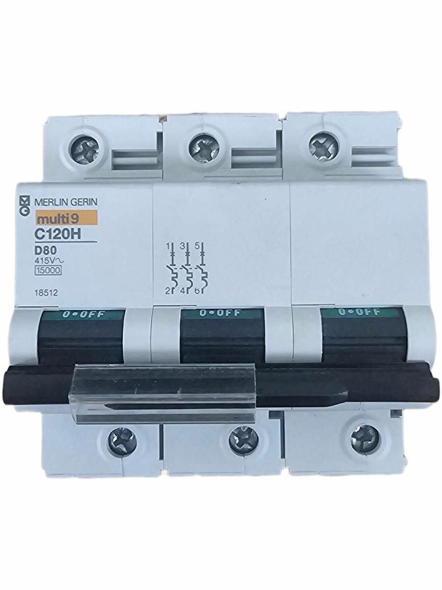 Выключатель автоматический С120H, 3P 80A D, Multi9 18512 Schneider Electric