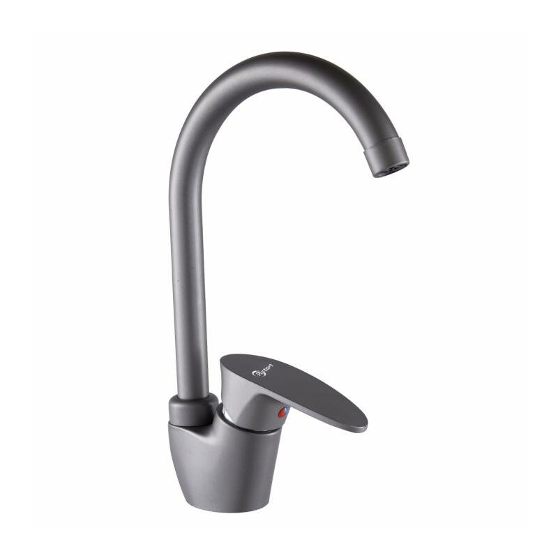Смеситель для кухни Plstart PL4105-17 графит, рычажный, пластик