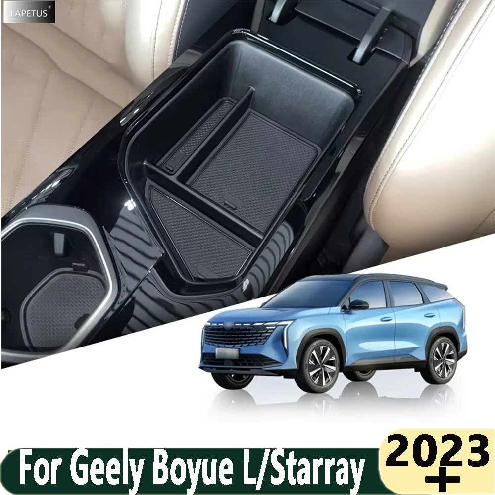 Для Geely Boyue L/Starray 2023 2024, автомобильная центральная консоль, подлокотник для хранения, контейнер, органайзер, держатель, лоток, пластиковые аксессуары