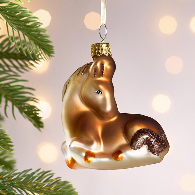Елочная игрушка Конь Марсель 8 см, стекло, Winter Deco, 5030077
