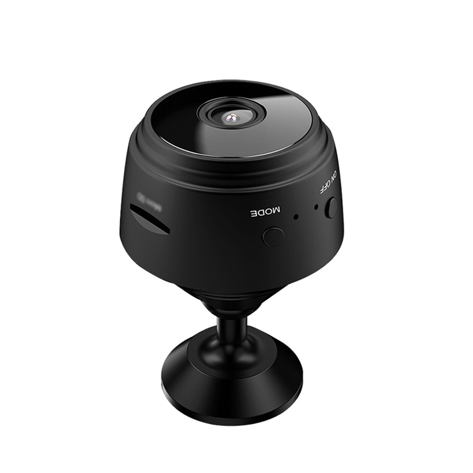 Мини Wi-Fi камера 1080P, черный цвет, разрешение 1920*1080, без проводов, ночное видение, детекция движения, для безопасности дома/офиса, материал ABS, формат сжатия H.264, формат видео AVI, напряжение заряда DC5V, емкость батареи 400mAh, время работы 1