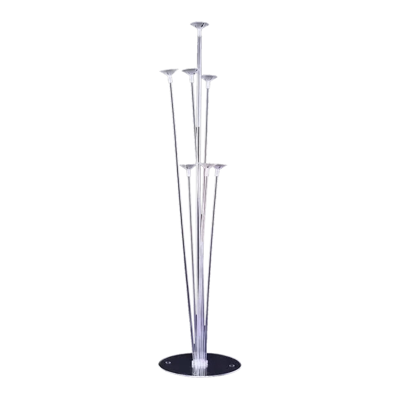 Стойка для воздушных шаров Набор стойки для шаров Настольная стойка для воздушных шаров с 7 палочками для воздушных шаров для украшений дня рождения свадьбы вечеринки Прозрачный Пластик 21см/8.26дюйма круглая основа 20см/7.87дюйма штанга 35см/13.77дюйма