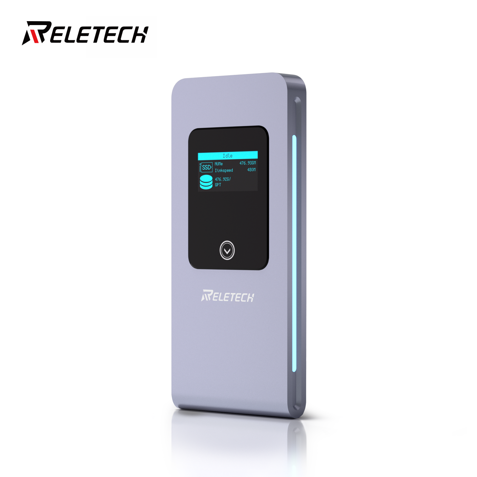 Высокоскоростной USB-C 10Gbps Бокс для SSD M.2 NVMe с Дисплеем, Подходит для ноутбуков, настольных компьютеров, мобильных телефонов, планшетов, игровых консолей