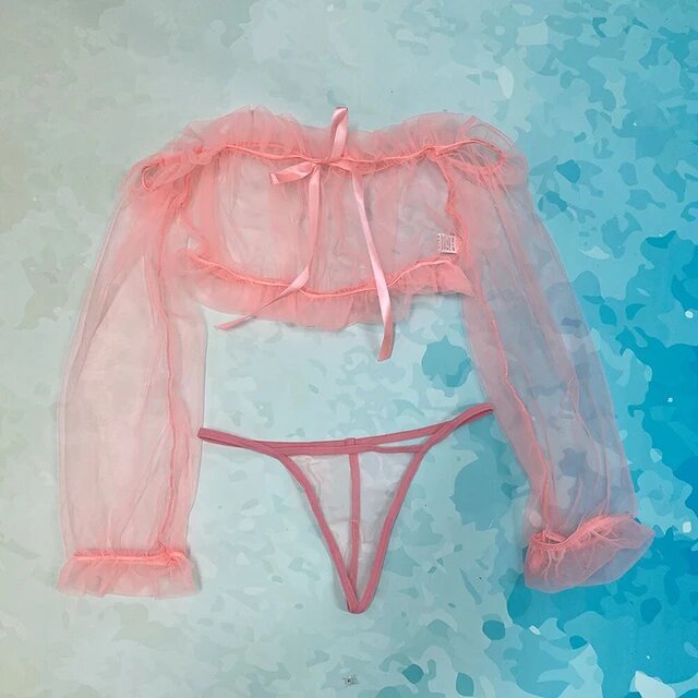 Сексуальное прозрачное женское нижнее белье из синей сетки, экзотическая сексуальная одежда, стринги с открытым промежностным швом, сексуальная прозрачная ночная рубашка