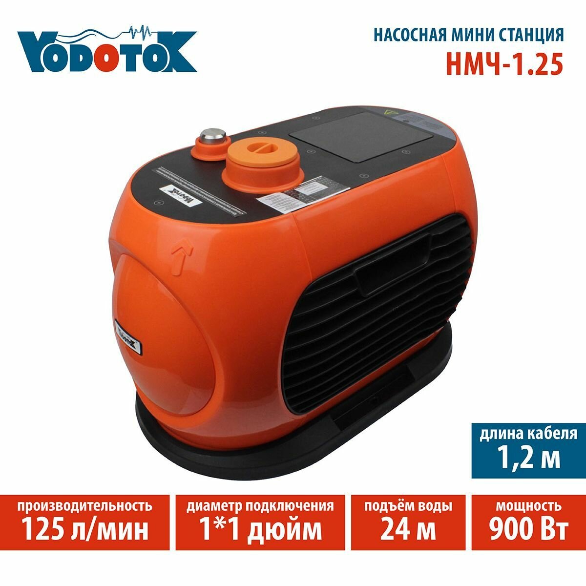 Насосная мини-станция самовсасывающая НМЧ-1.25л/сек-24м-900Вт-СИ