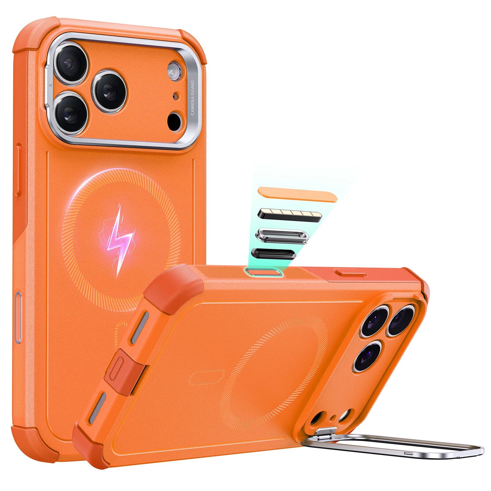 ESR для iPhone 17 Pro Магнитный чехол для телефона в стиле милитари с подставкой для iPhone 17 Pro Max и 17 Air & 17 Air & 16 Pro Max