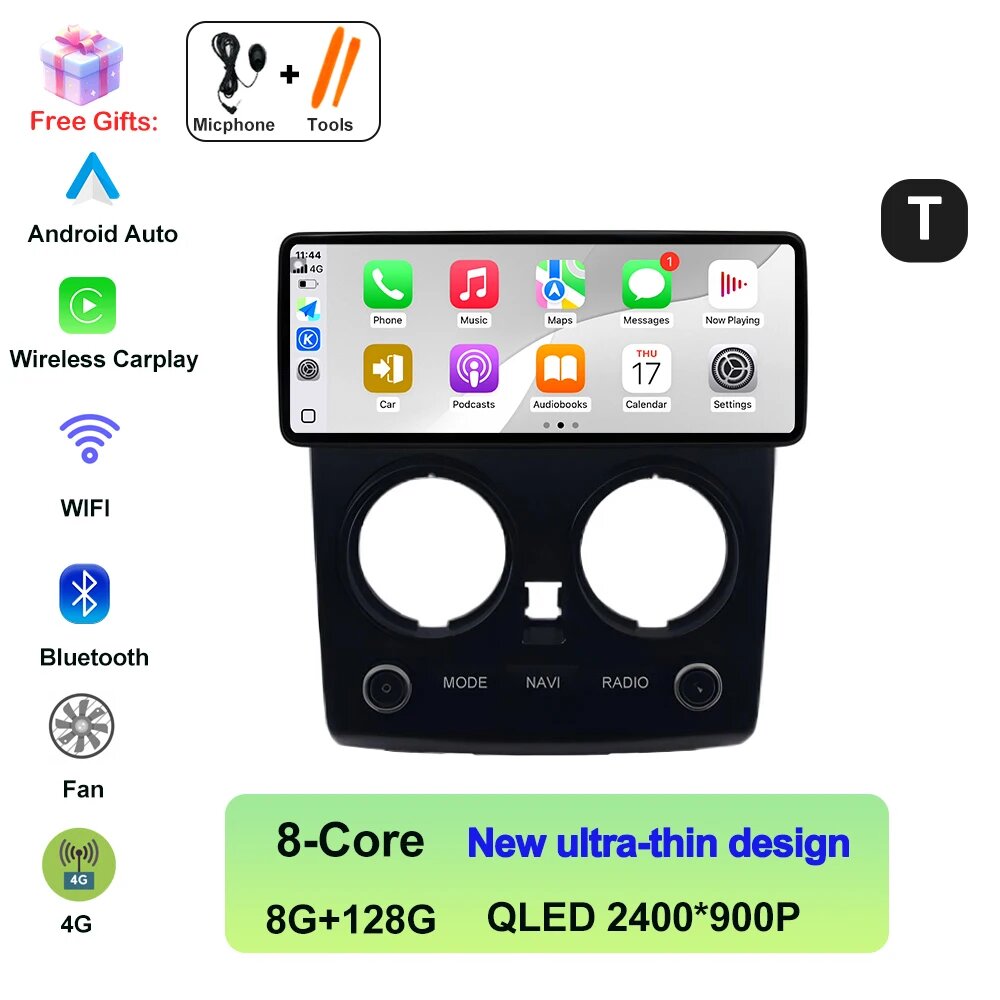 Беспроводной сенсорный экран CarPlay Android авто навигация GPS мультимедийный дисплей для Nissan Qashqai 2008-2015 DSP стерео 4G WIFI DVR T 8G 128G
