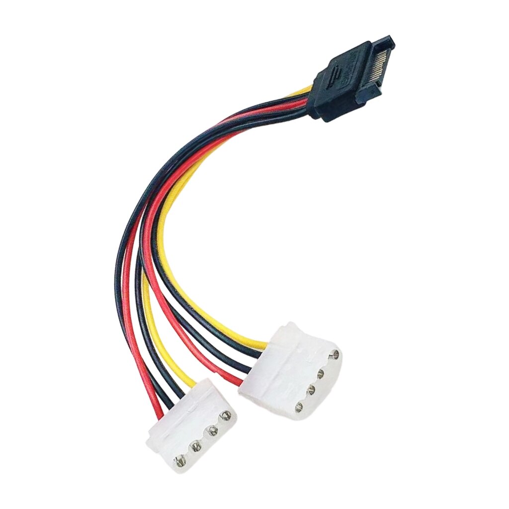 Кабель-адаптер SATA-double large 4P (15 см)-double large 4P