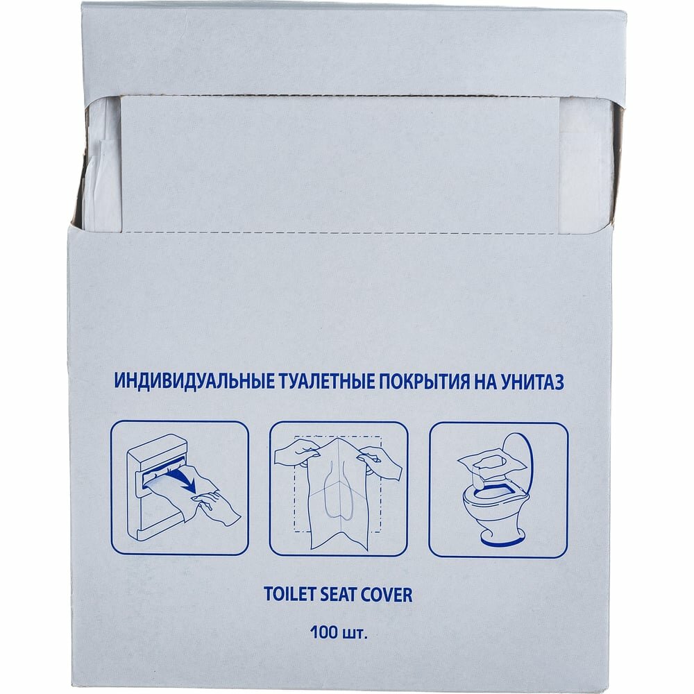 Одноразовые покрытия на унитаз PATERRA 1/4 сложения,100 шт в упаковке 104-019