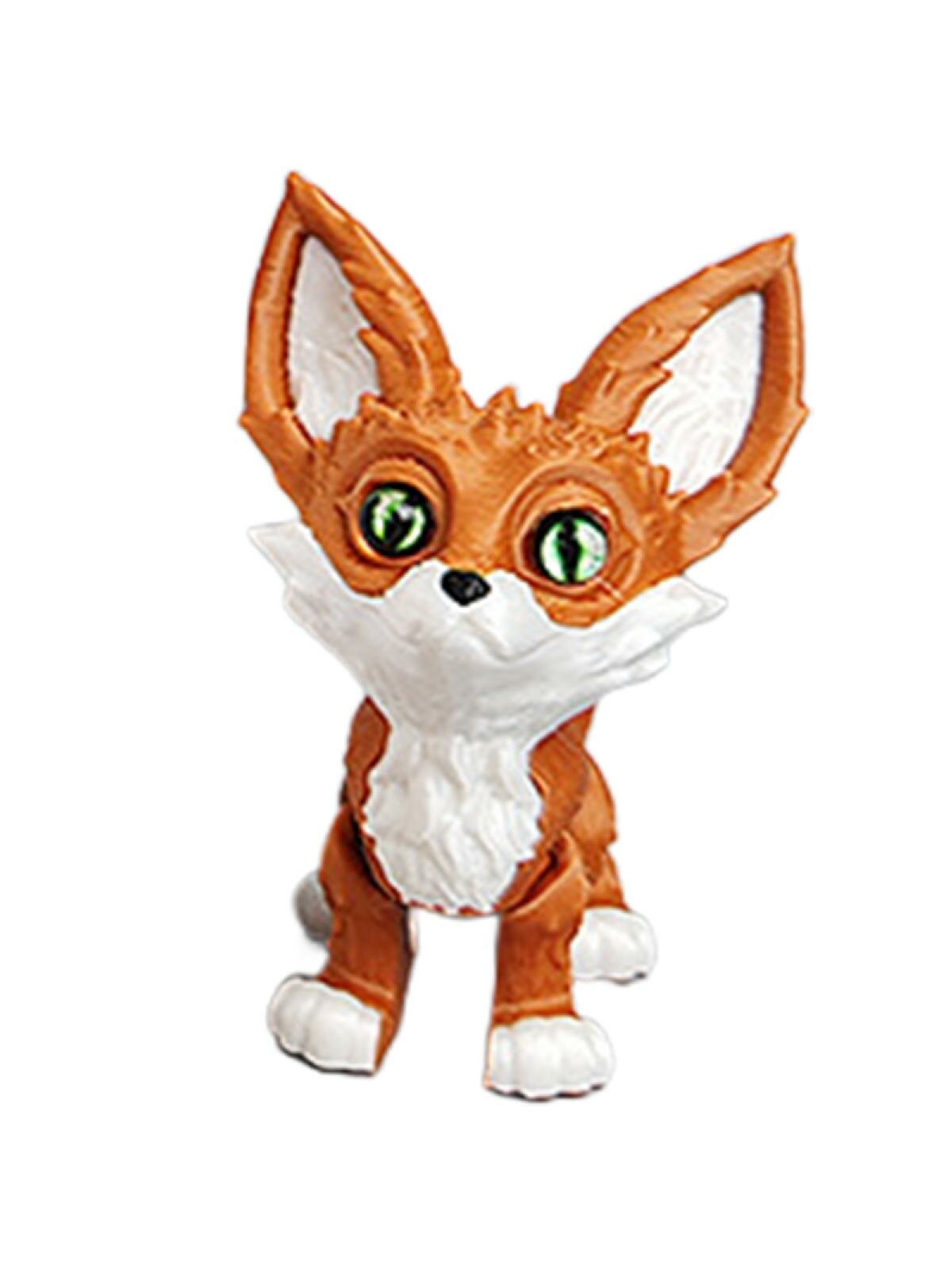 Лисы с 3D-печатью, Реалистичные Статуэтки Лис, Шарнирная игрушка с 3D-печатью животных