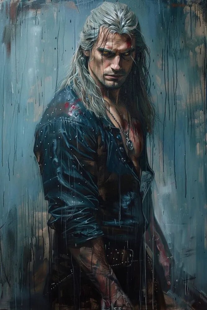 Алмазная Мозаика "Фильмы Ведьмак" 40х50 См Алмазная Вышивка / Картина Стразами Подарков / Украшения