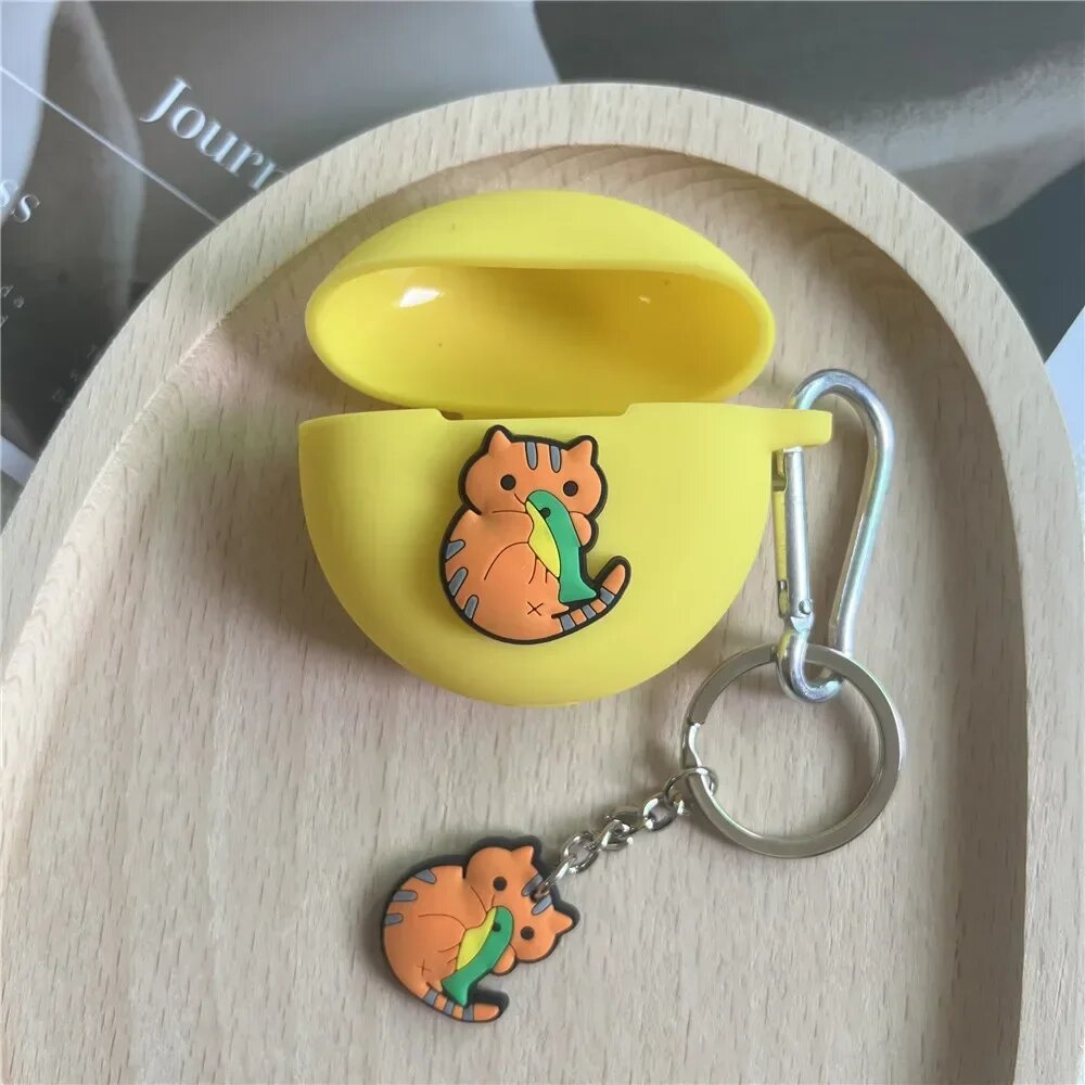 Силиконовый чехол для наушников OnePlus Nord Buds 3 Pro/Pro 3 с мультяшным котом