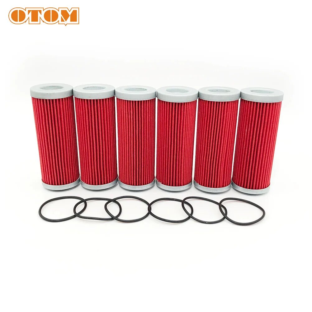 Мотоцикл OTOM 77338005100 Масляный фильтр, высококачественная фильтровальная бумага для мотокросса KTM HUSQVARNA SXF EXCF XCF XCFW FC FE FS FX 350 6 Pcs-77338005100