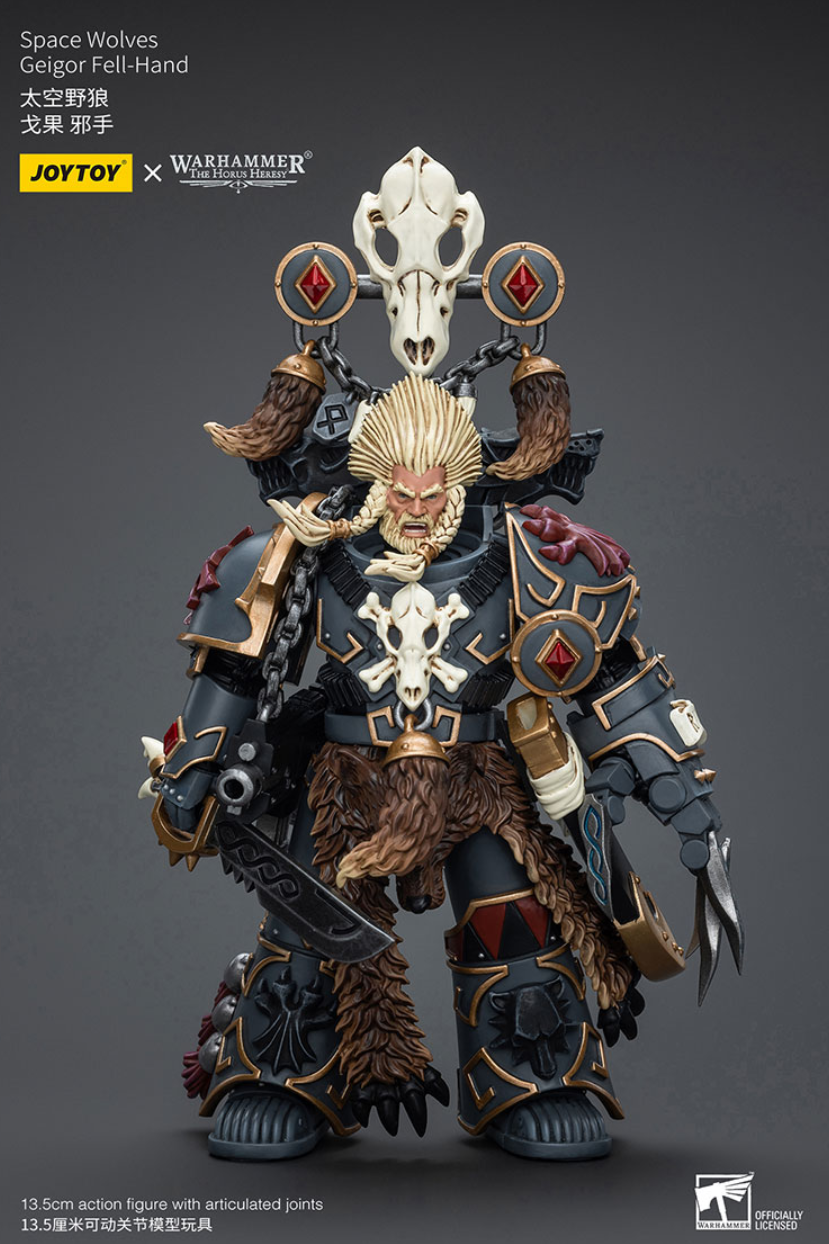 Подвижная фигурка JOYTOY Warhammer 40000 Space Wolves Geigor Fell-Hand