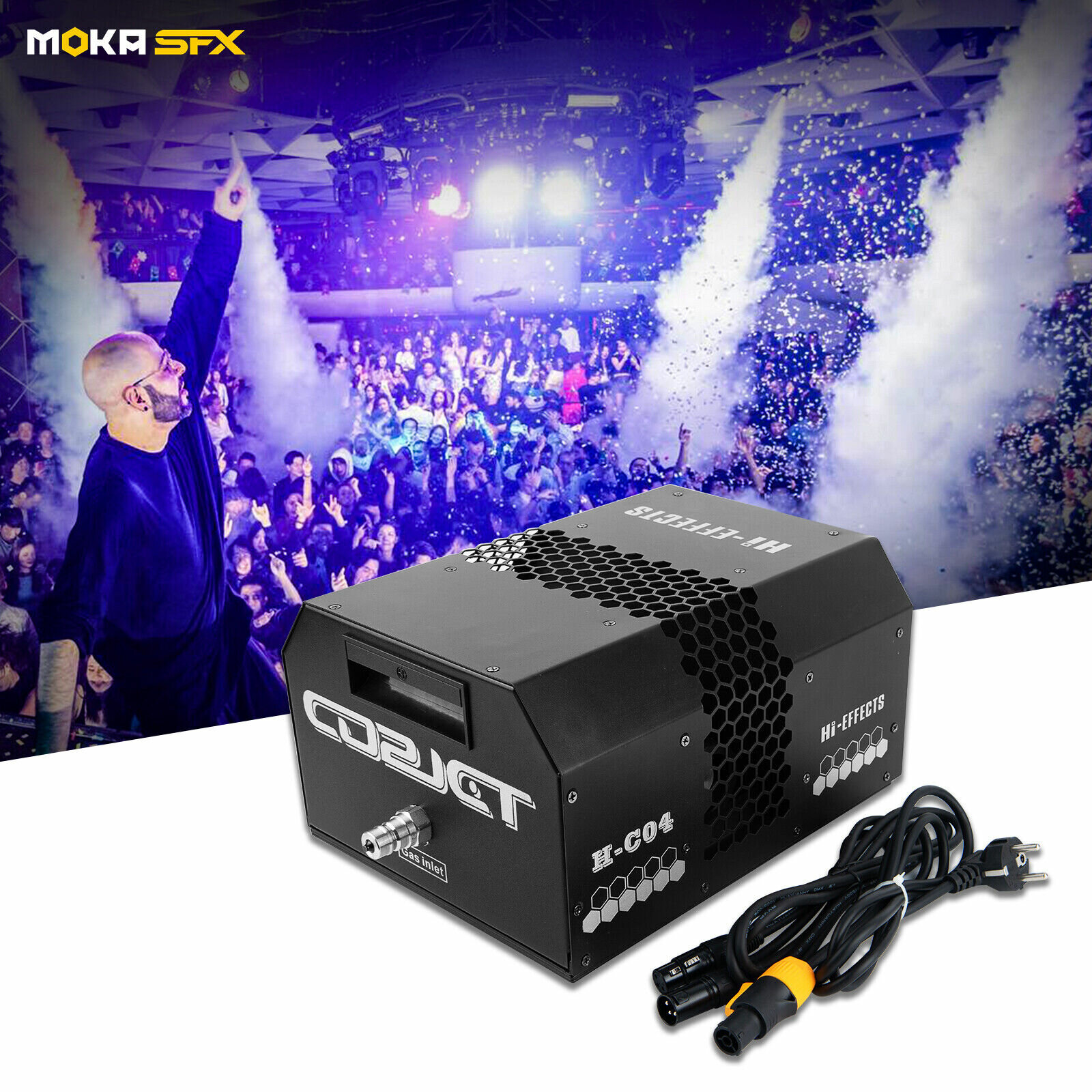 Криопушка CO2 поворотная moka SFX модель H-C04. Спецэффект создающий качающийся столб дыма