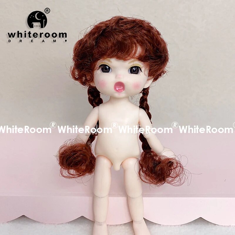 Whiteroom Шарнирная кукла 16 см пластик голубые глаза Бежевый, BABY 28, Purple eyes