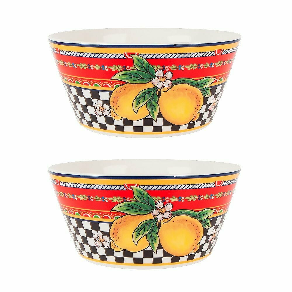 Набор салатников 2 шт. "Sicilia Limone", 550 мл, Nouvelle