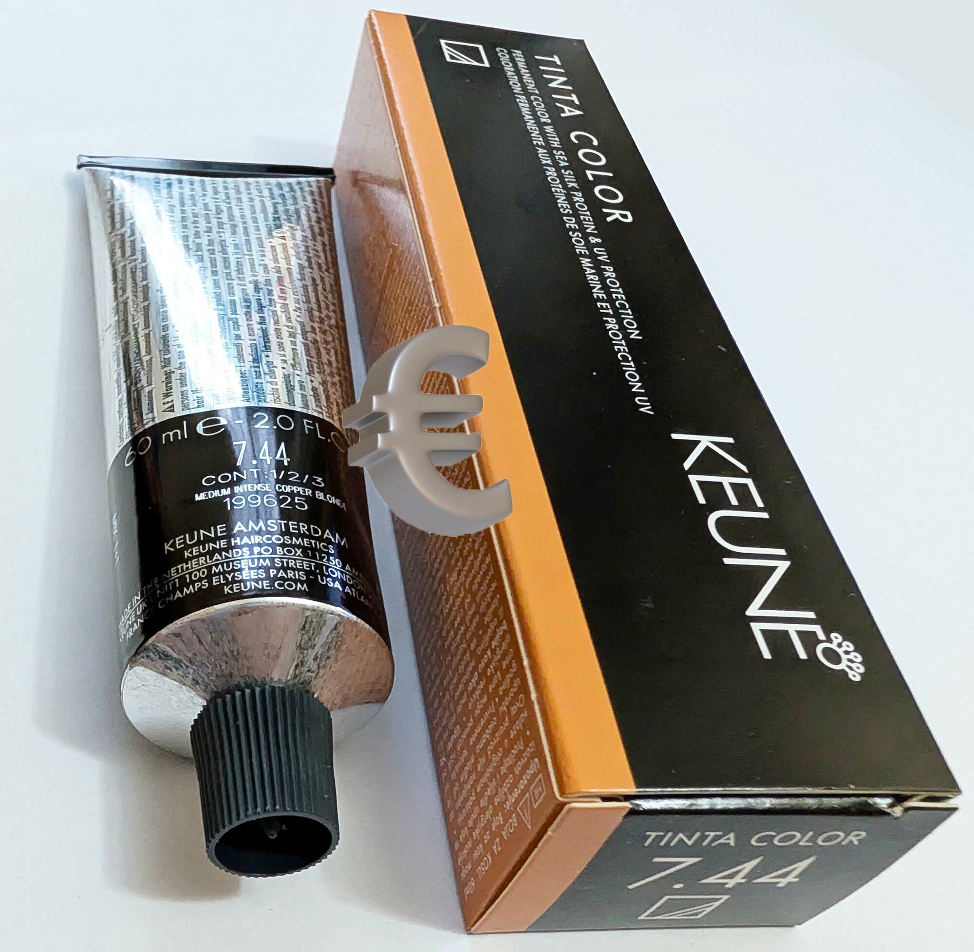 Keune Tinta Color 7.44 Средний интенсивно-медный блондин Стойкая краска для волос 60 мл