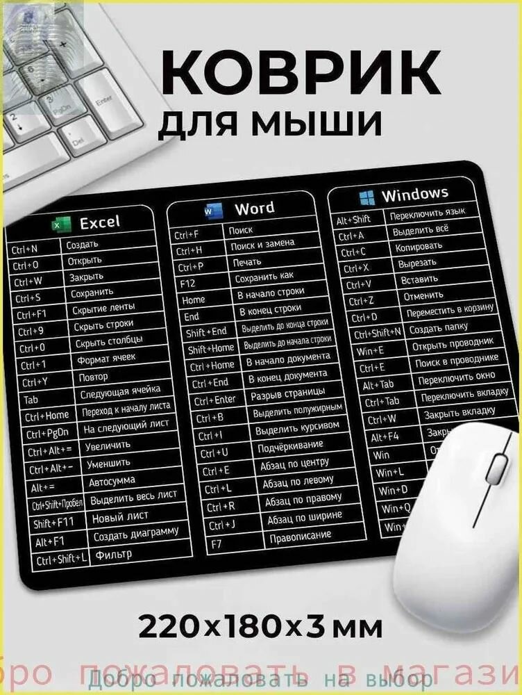 Коврик для мышки, черный