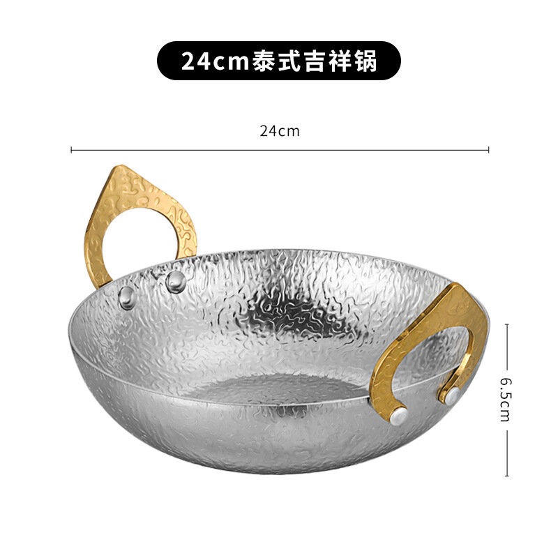 Набор для приготовления супа Том Ям с морепродуктами в тайском стиле, посуда из нержавеющей стали 304, спиртовая горелка для сухого супа.