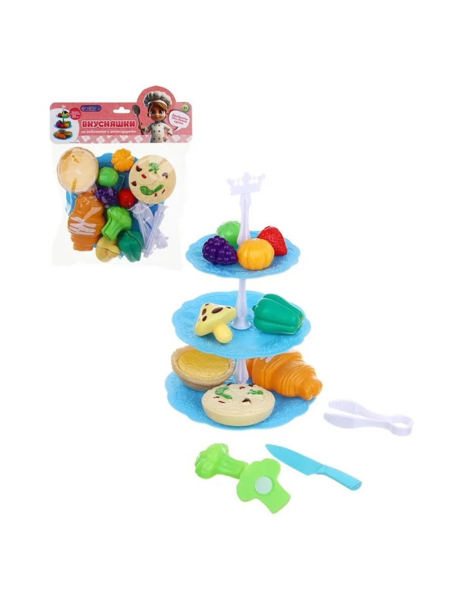 Набор игровой /Продукты/ на липучке, ABS, РР, 8пр, 24х15х