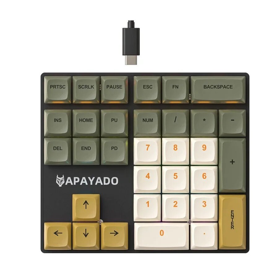Механическая цифровая клавиатура FREEWOLF K33, Blue switch, Glimmer