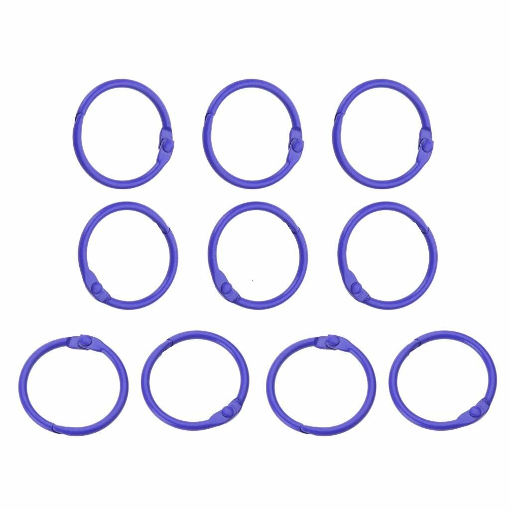Металлические кольца для скрепления листов (10 шт.), Фиолетовый