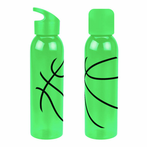 Бутылка для воды «basketball, баскетбол, баскетбольный мяч» (зеленое яблоко)