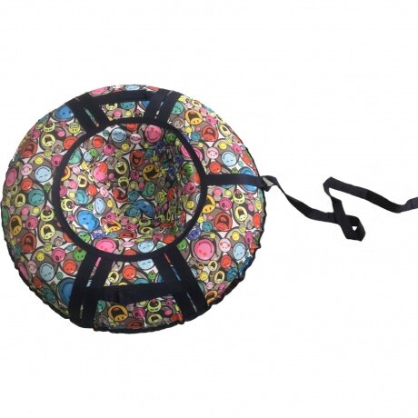 Санки надувные "Ватрушка" D-1,1 м (с рисунком) с молнией