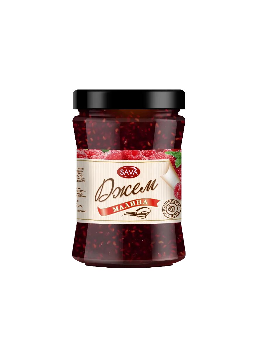 Джем малиновый с кусочками сава 300 гр