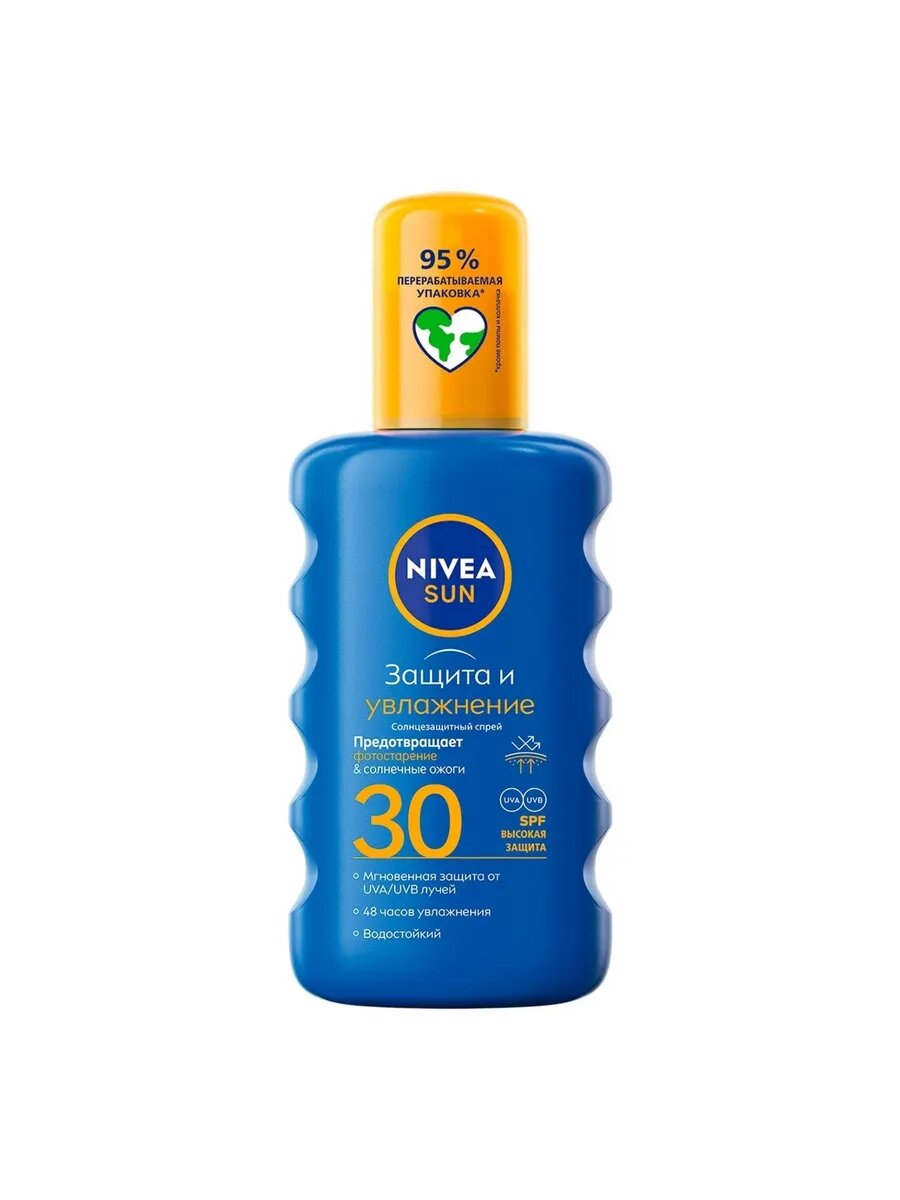 Солнцезащитный спрей Nivea Защита и увлажнение для тела 30 S