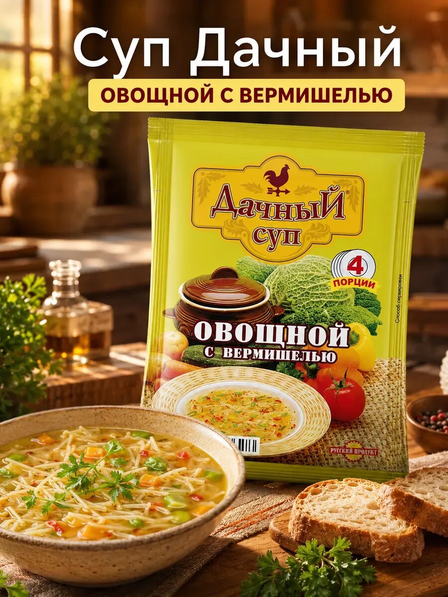 Суп Дачный овощной с вермишелью 60 г