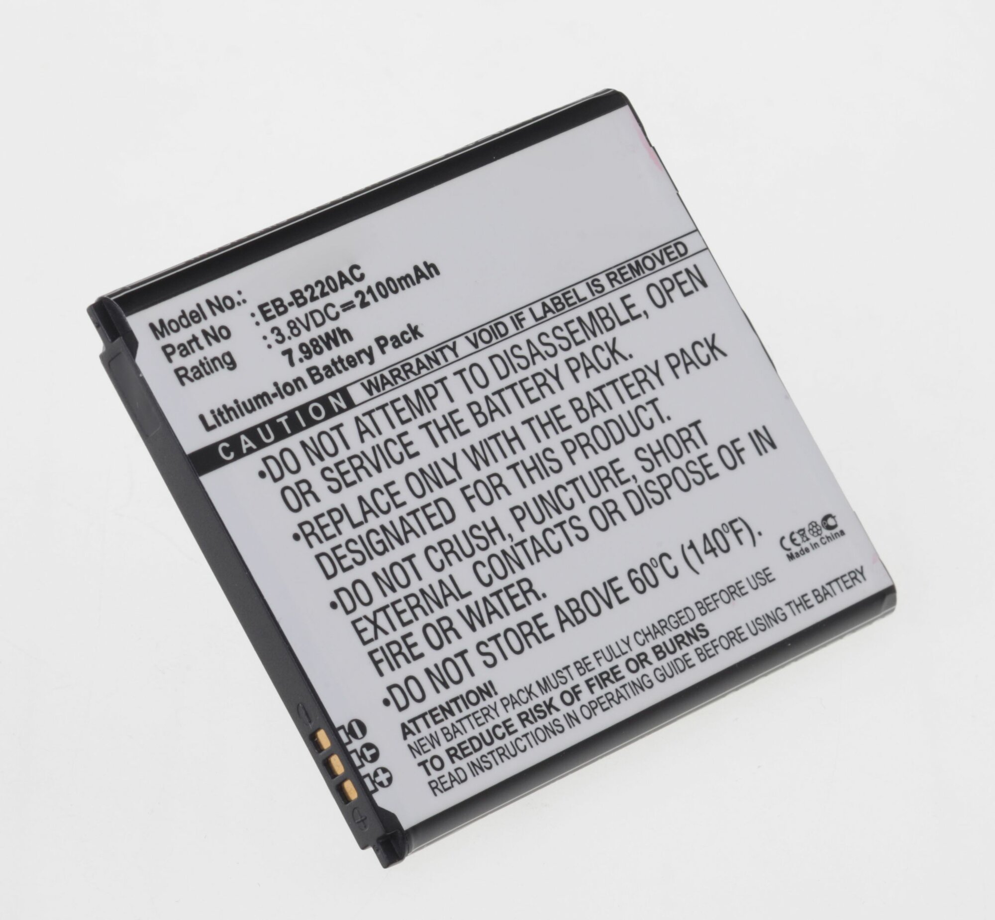 Аккумуляторная батарея iBatt 2100mAh для Samsung EB-B220AC, EB665468LU, Galaxy Grand 2, SM-G7102, Galaxy Grand 2 Duos,