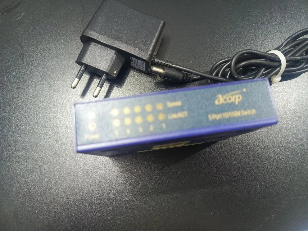 acorp 5 port 10/100m switch коммутатор