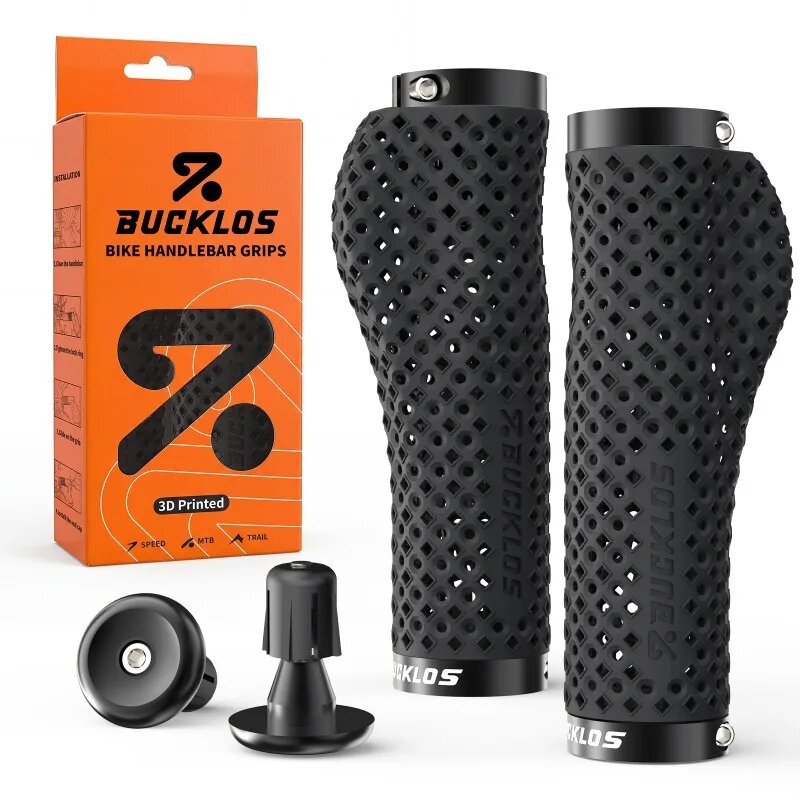 BUCKLOS 3D Печатные Ручки для Руля MTB из ТПУ GR820-BLACK