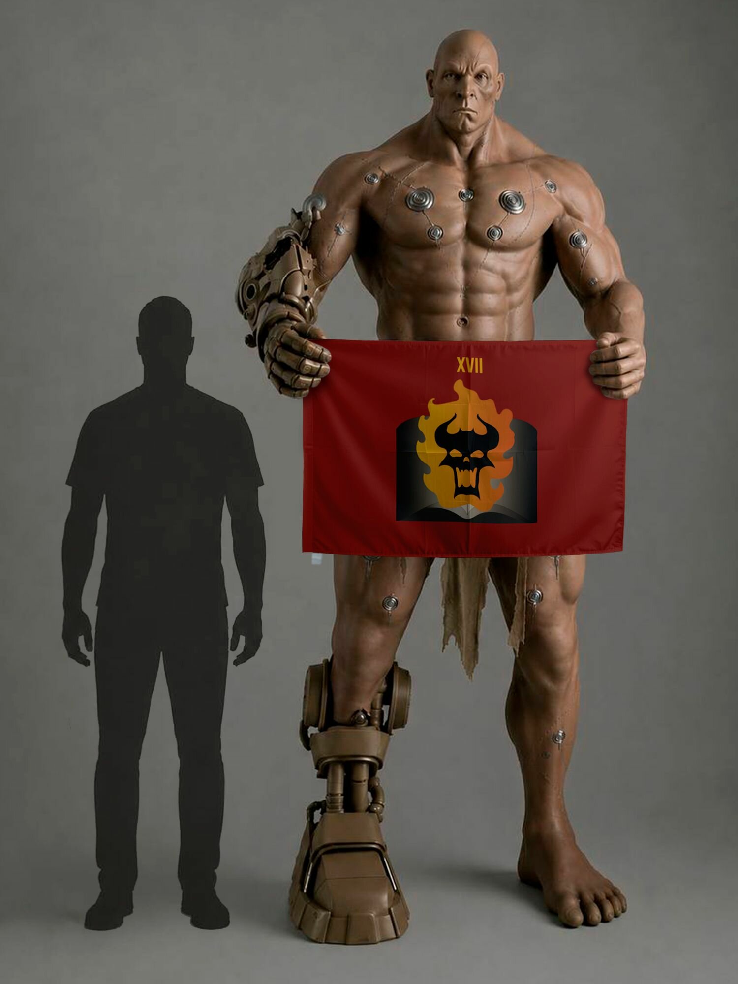 Флаг легиона Несущие Слово Космодесант Астартес Warhammer 40000, 70х105 см, на сетке для уличного флагштока