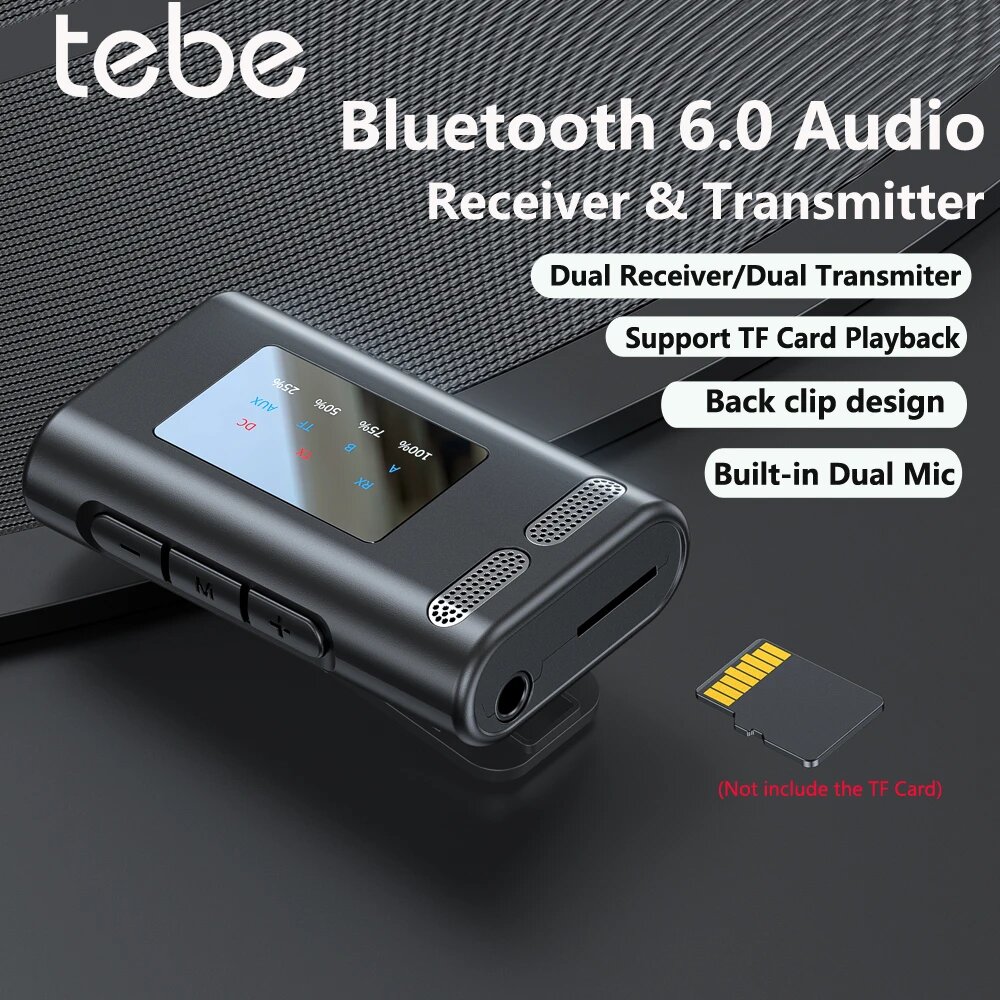 Беспроводной адаптер Tebe Clip-on Bluetooth 6.0