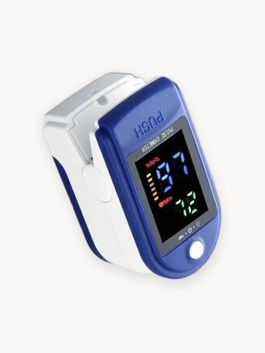 Пульсоксиметр/оксиметр на палец для измерения уровня кислорода в крови и пульса. Led дисплей.
