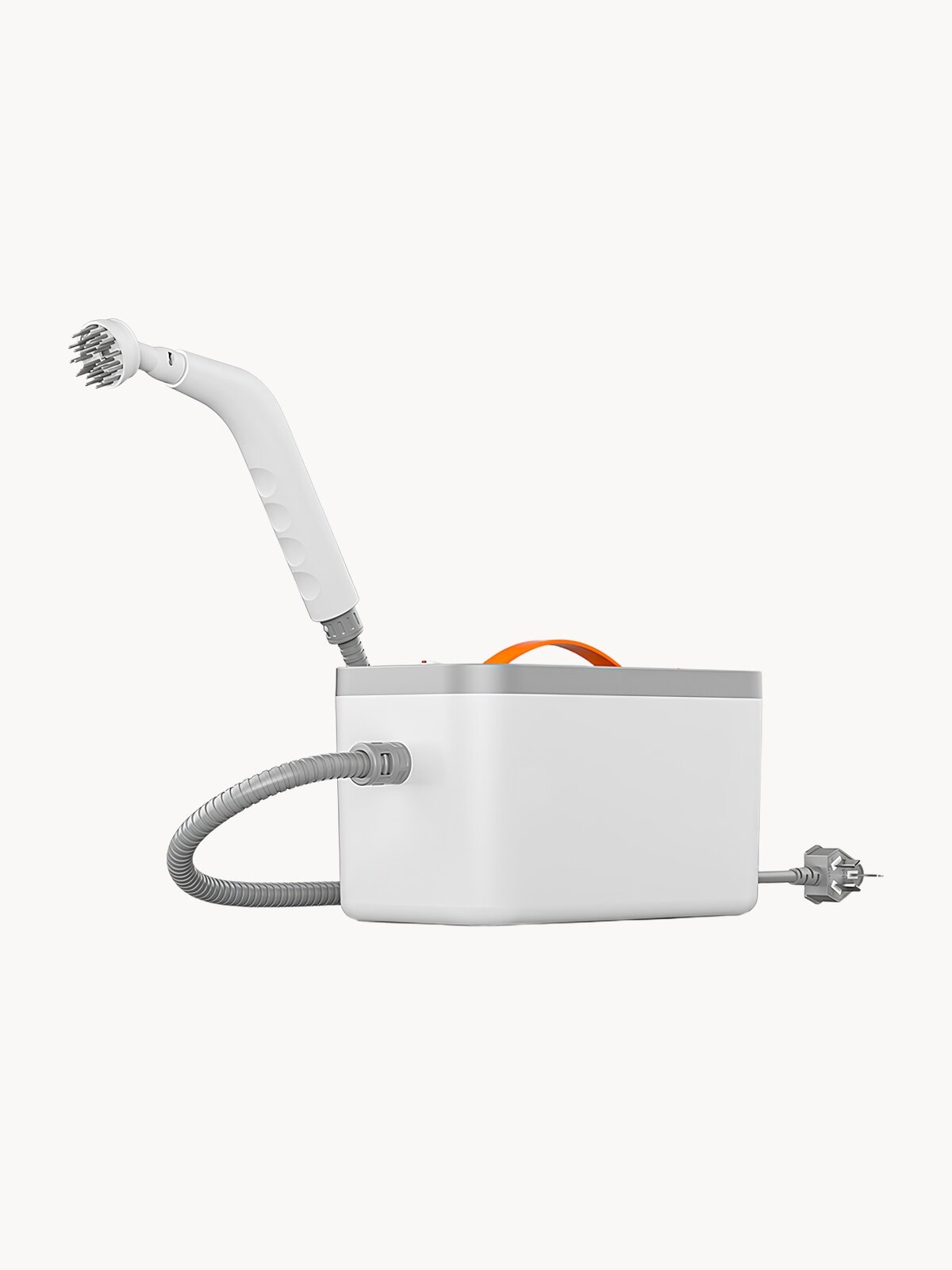 Пароочиститель для дома, парогенератор для уборки, 6 насадок в комплекте, мощность 1200W, паровой очиститель белый