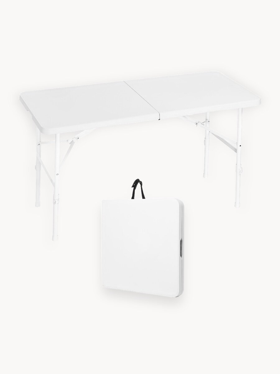 Стол садовый складной пластиковый прямоугольный с металлическим каркасом