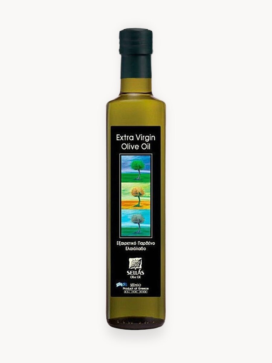 Оливковое масло 500мл Sellas (Греция, Пелопоннес, Extra Virgin, стекло)
