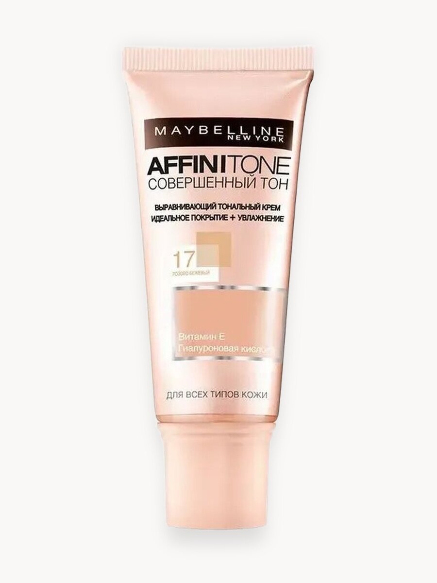 Maybelline New York Тональный крем для лица Affinitone №17 Розово-бежевый, 30 мл