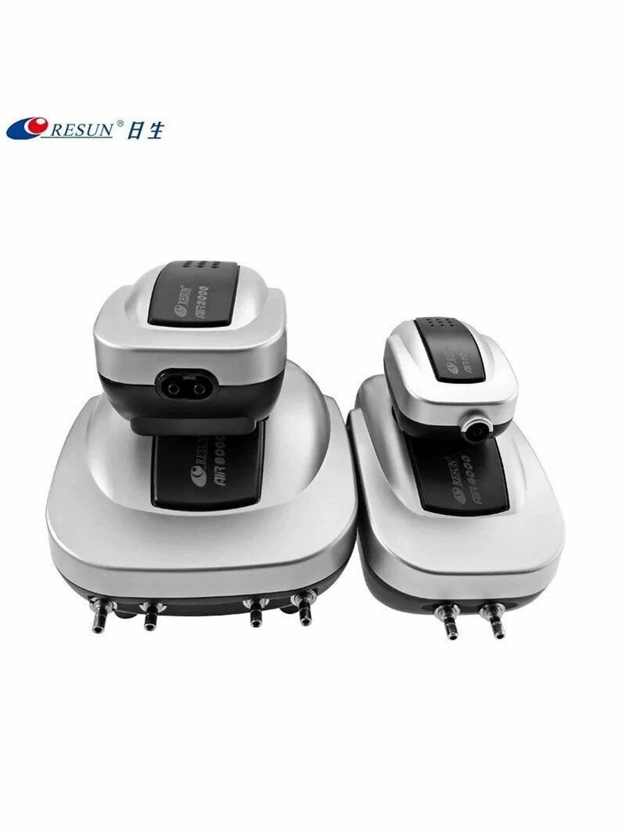 Компрессор RESUN AIR-4000 4 Вт 6л/мин кислородный насос 2 воздуховыпуска с регулируемым объемом воздуха