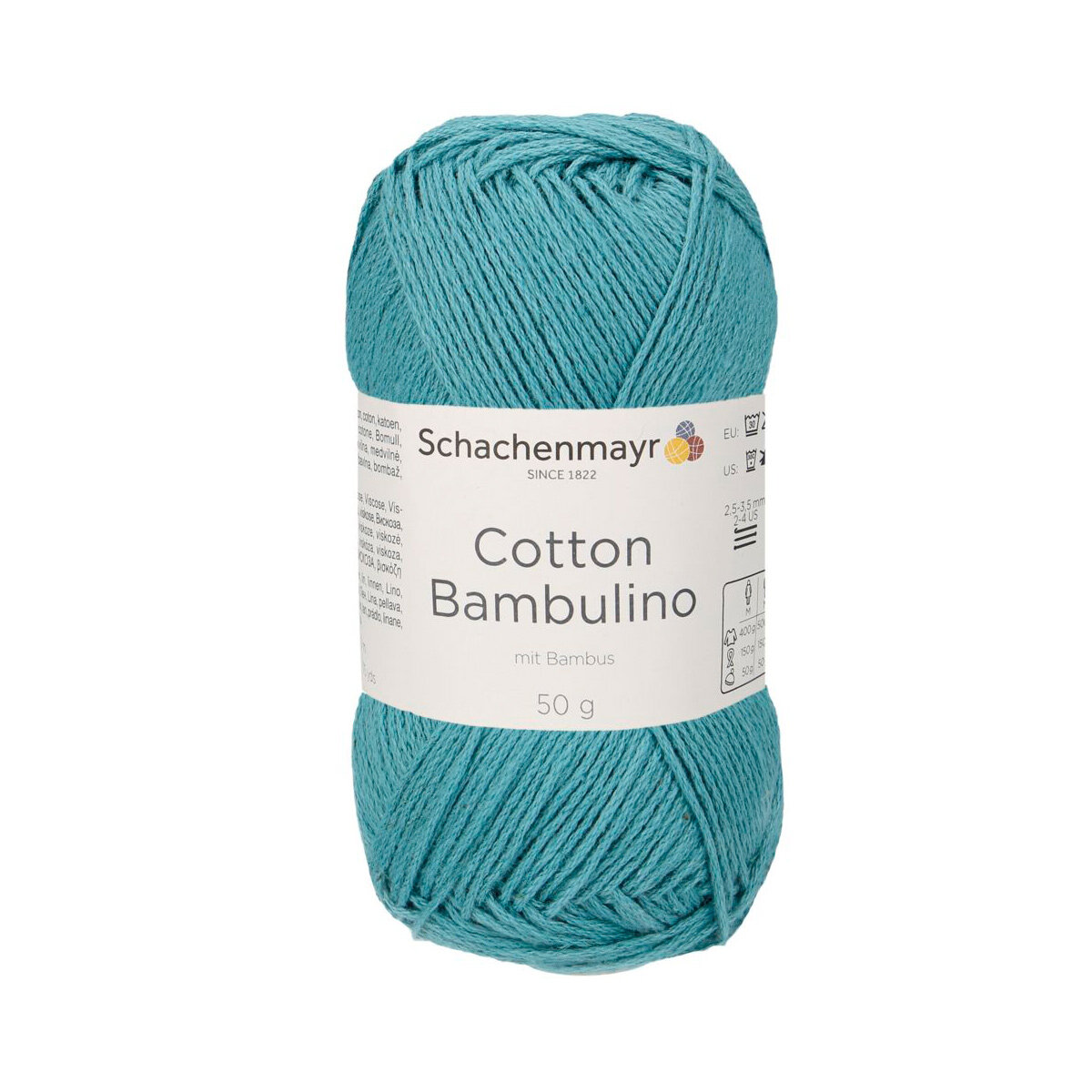 Cotton Bambulino /Коттон Бамбулино/ пряжа Schachenmayr, MEZ, 9807403 (00065, aqua (вода), голубой)