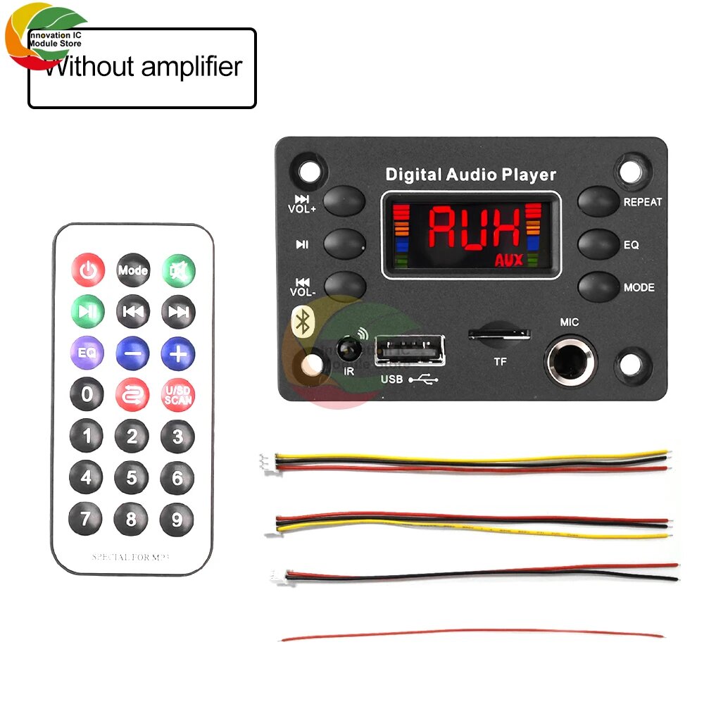 Аудиомодуль Bluetooth DC 12В, Цвет: 02